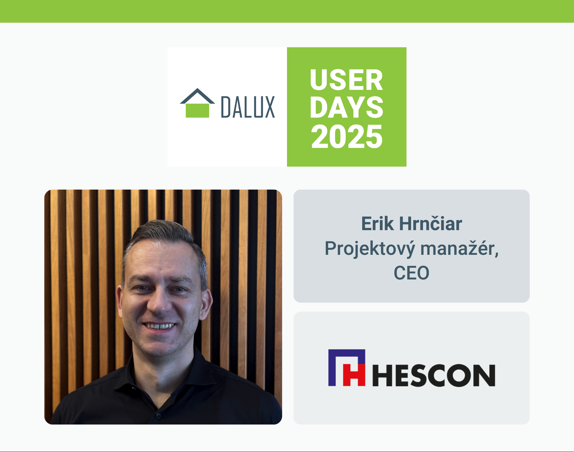 Pozývame vás na Dalux User Day Košice! 29.5.2025 - HESCON